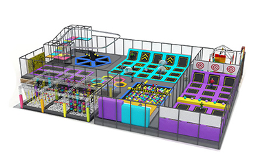 What is the recommended indoor trampoline park size and height? - Happy ...